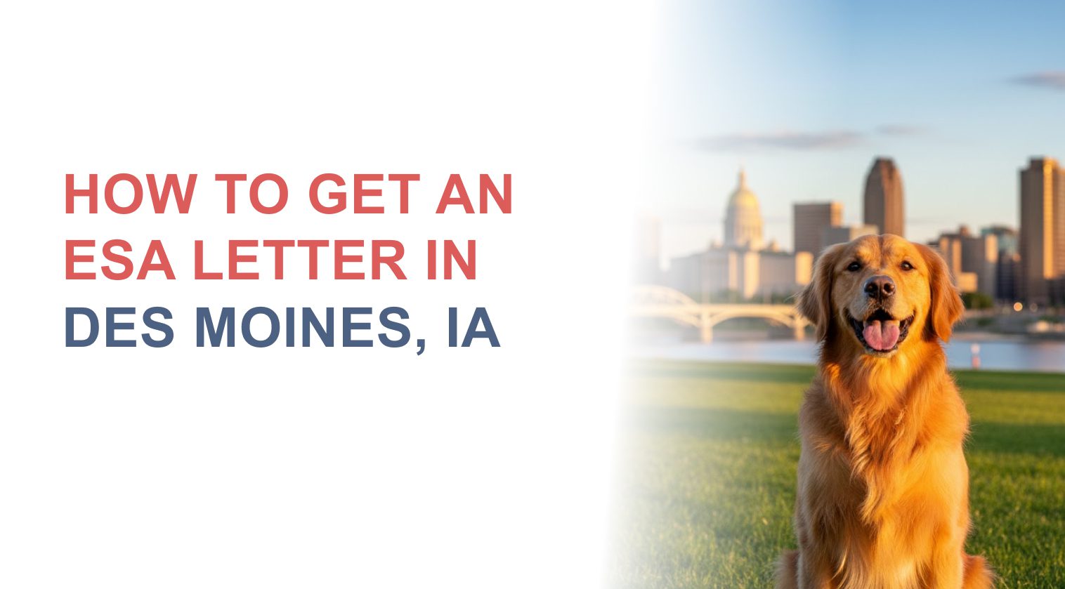 How to Get an Emotional Support Animal (ESA) Letter in Des Moines, IA